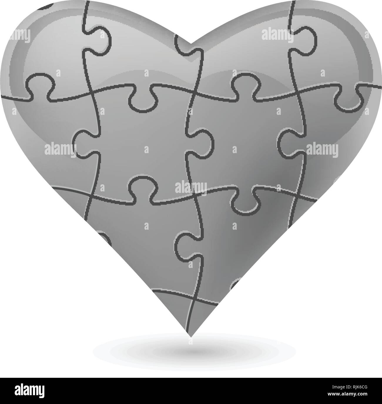 Puzzle heart. Vector illustration Stock Vector Image & Art - Alamy