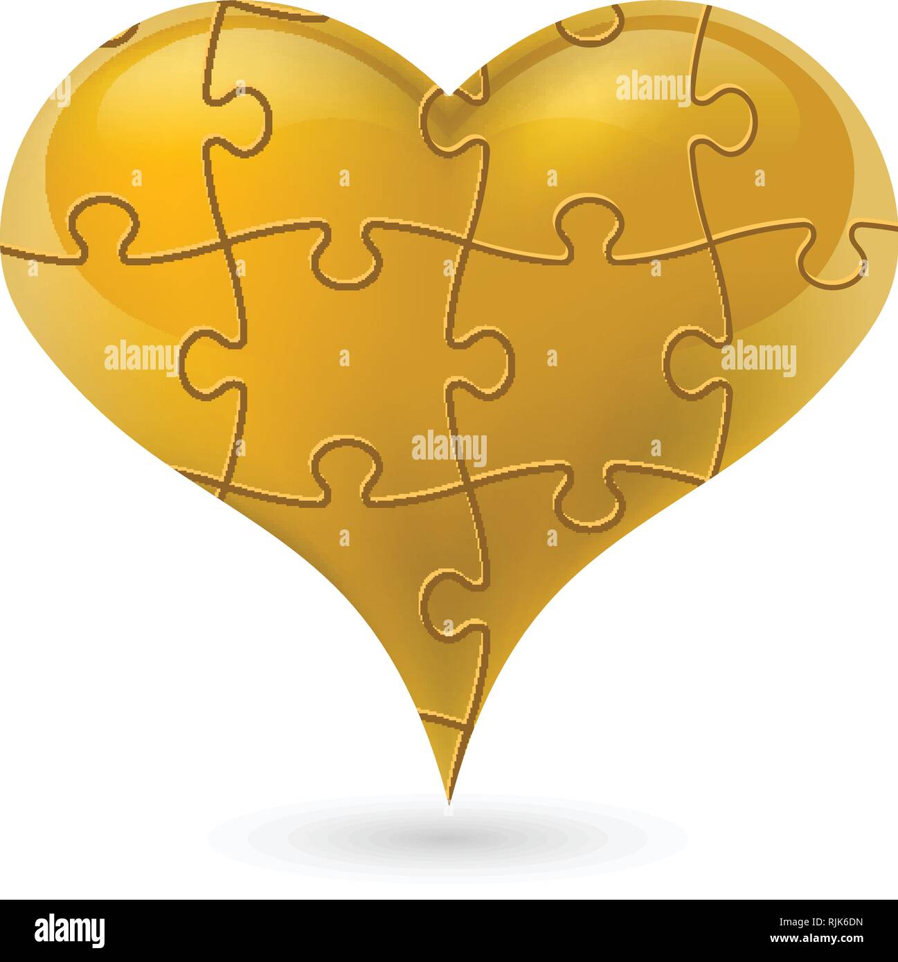 Puzzle heart. Vector illustration Stock Vector Image & Art - Alamy