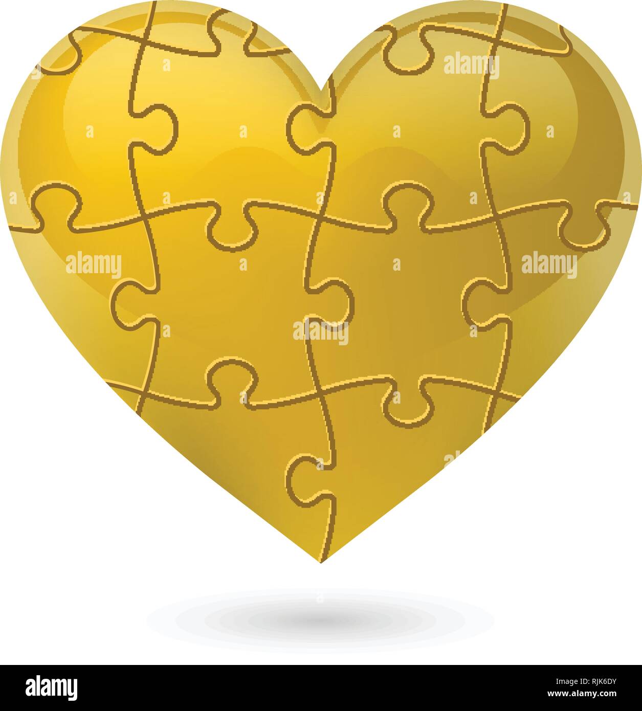 Puzzle heart. Vector illustration Stock Vector Image & Art - Alamy