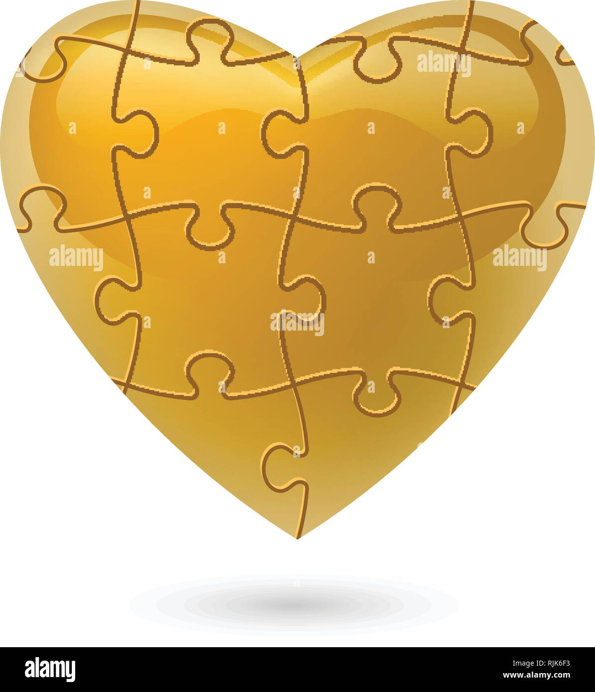 Puzzle heart. Vector illustration Stock Vector Image & Art - Alamy