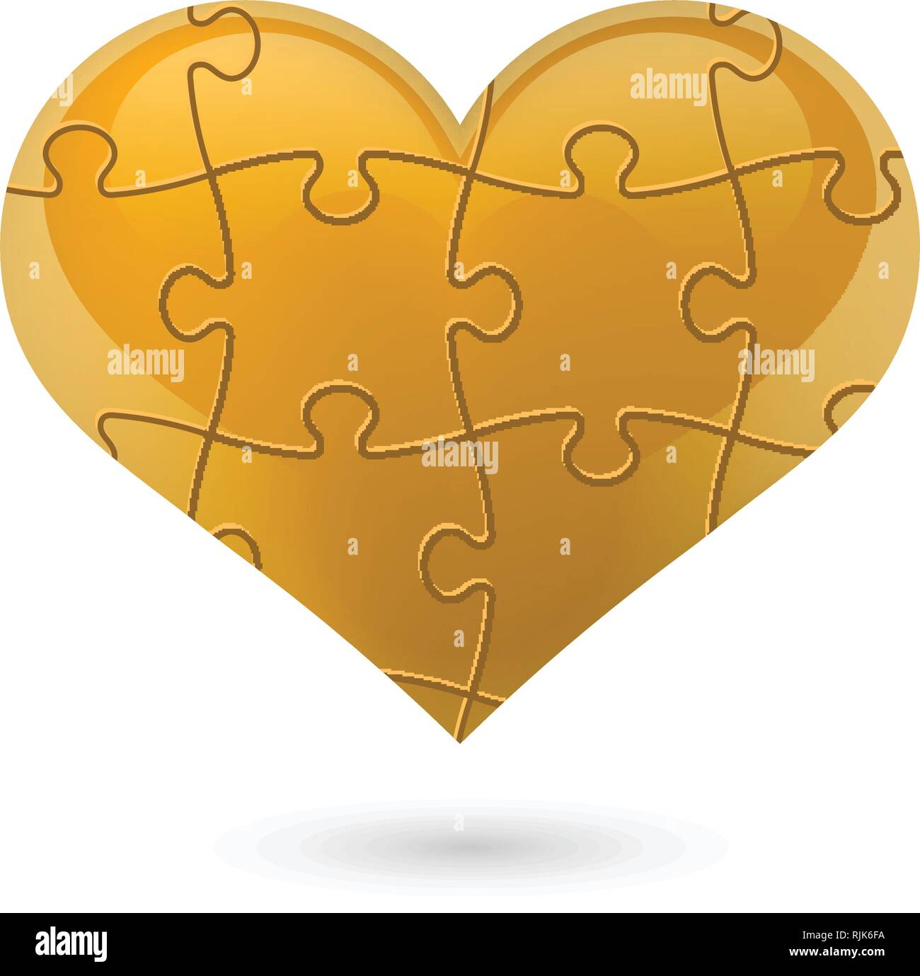 Puzzle heart. Vector illustration Stock Vector Image & Art - Alamy