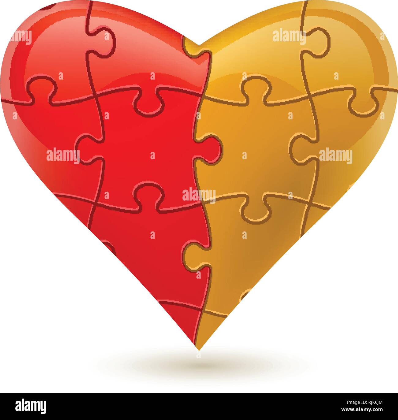 Puzzle heart. Vector illustration Stock Vector Image & Art - Alamy