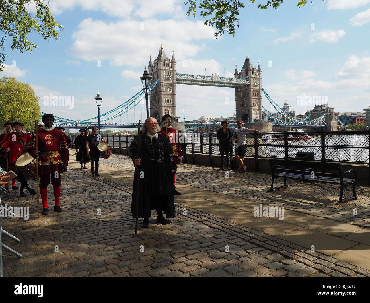 Actors in Period Costume outside the Tower of London - UK Stock Photo ...