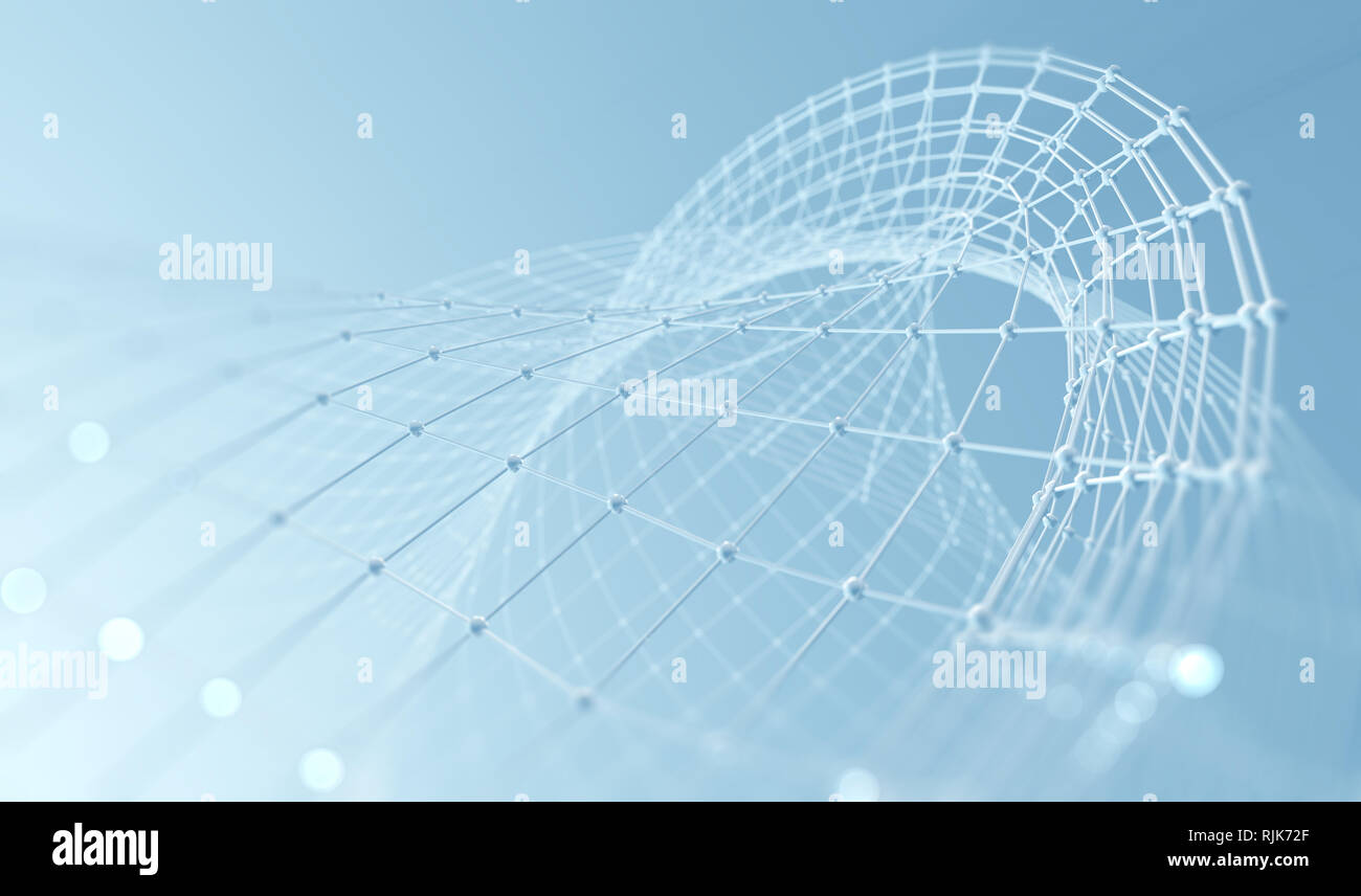Abstract mesh and net.Networking and internet concept.3d illustration ...