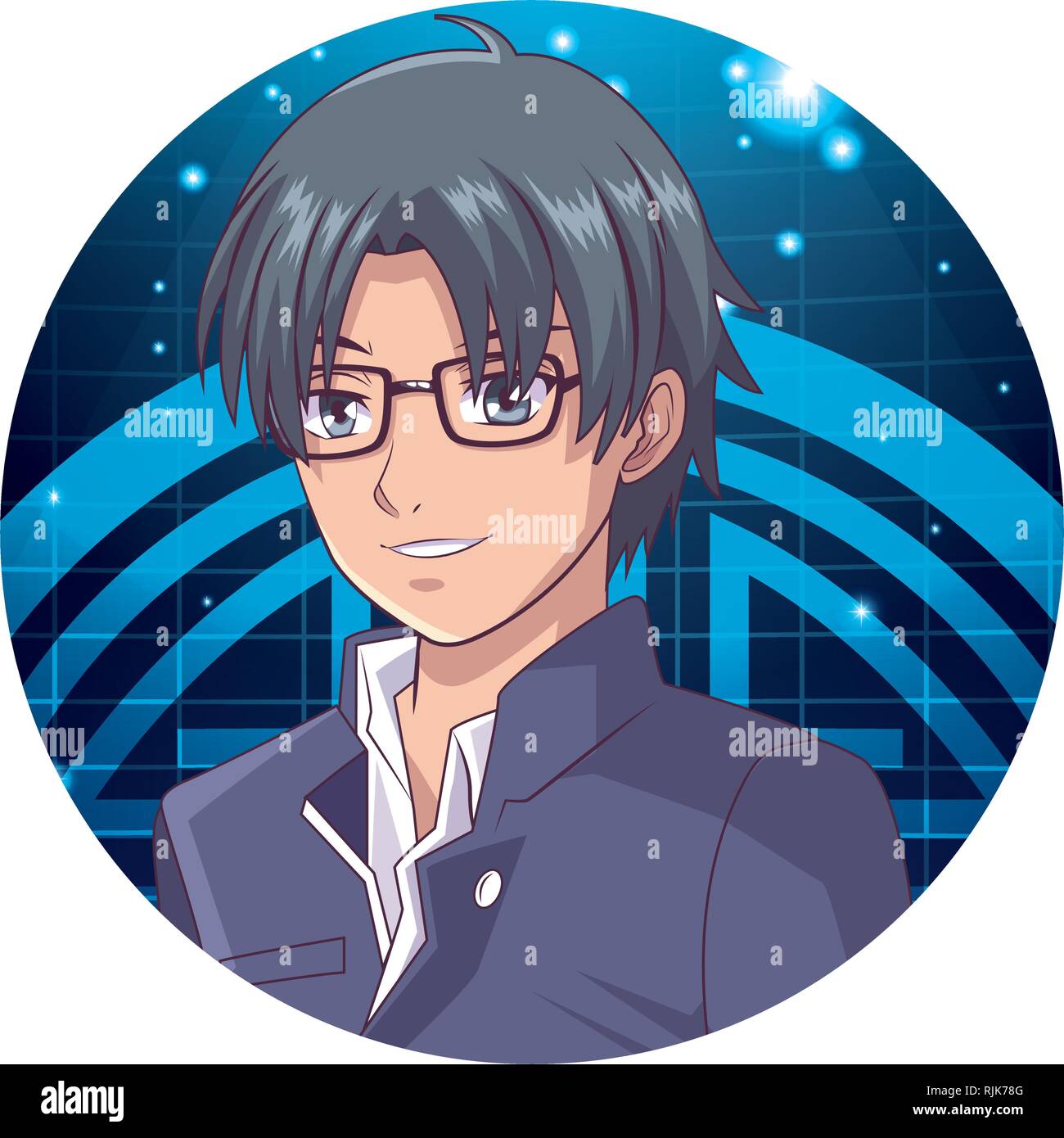 anime manga man Stock Vector Image & Art - Alamy