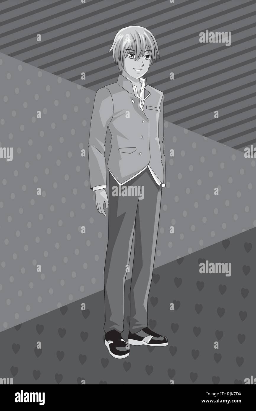 anime manga man Stock Vector Image & Art - Alamy