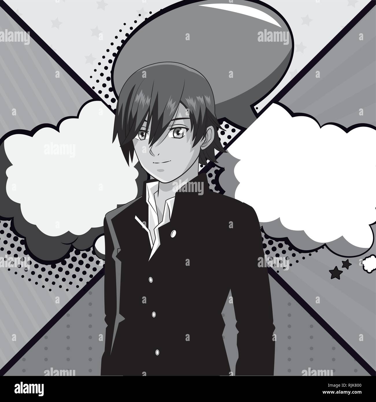 anime manga man Stock Vector Image & Art - Alamy