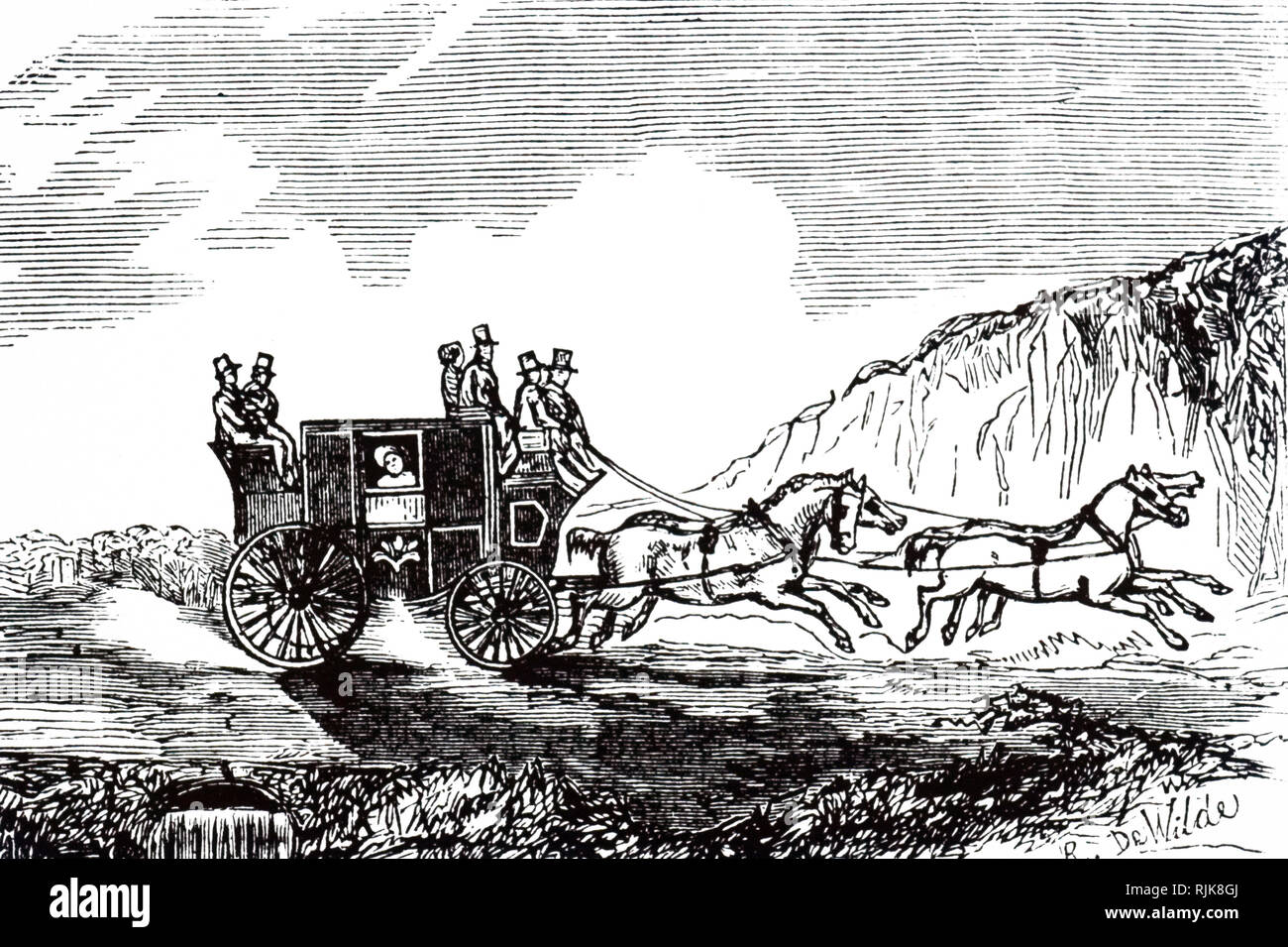 Stagecoach 19th century hi-res stock photography and images - Alamy