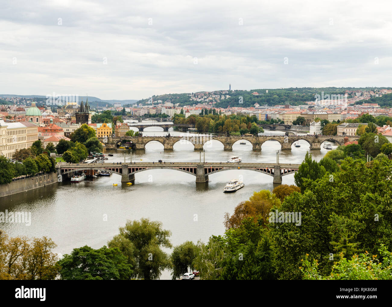 Prague bridges vltava river czech hi-res stock photography and images ...