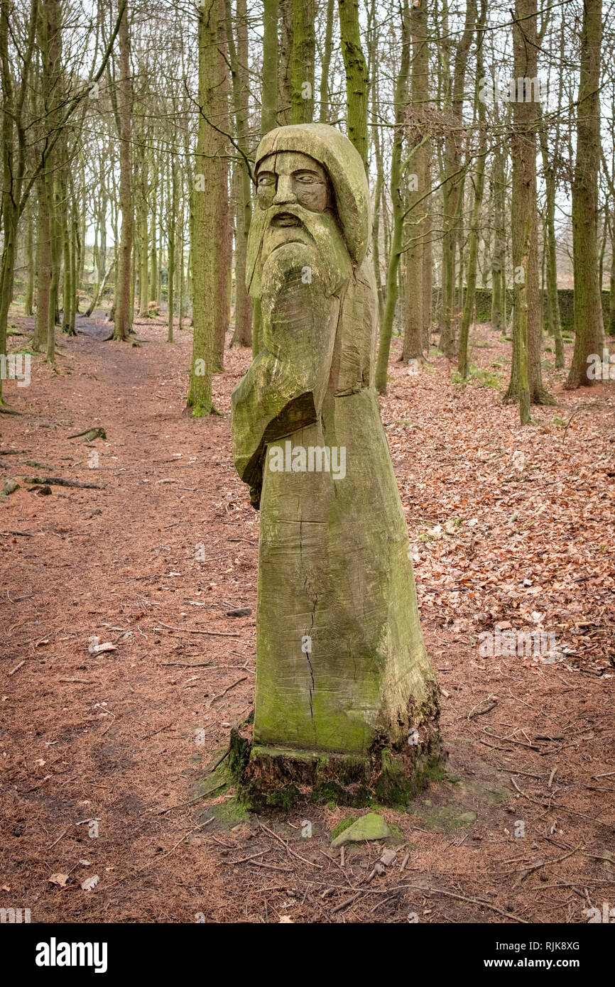 Wood Carving in St. Ives Estate in Bingley, Bradford, West Yorkshire ...