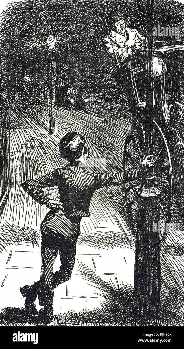 Cartoon depicting an Hackney coach and driver. Dated 19th century Stock ...