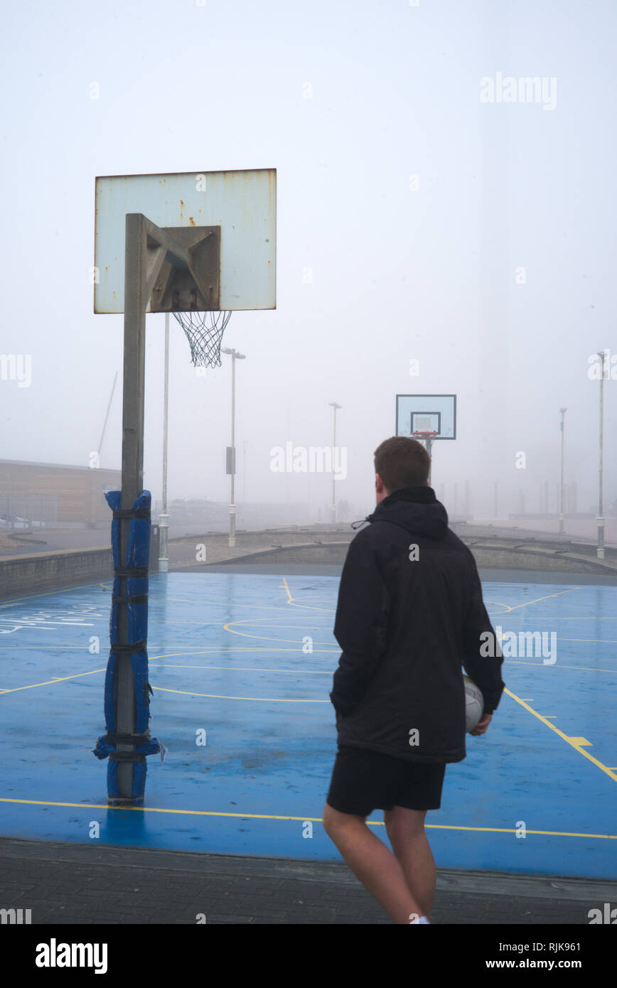 Basketball court on the beach hi-res stock photography and images - Alamy