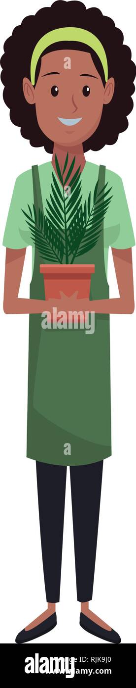 young planter woman cartoon Stock Vector Image & Art - Alamy