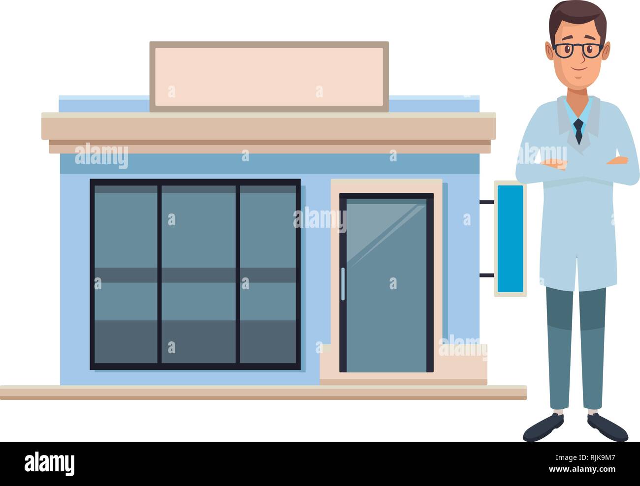 store shopping front cartoon Stock Vector Image & Art - Alamy