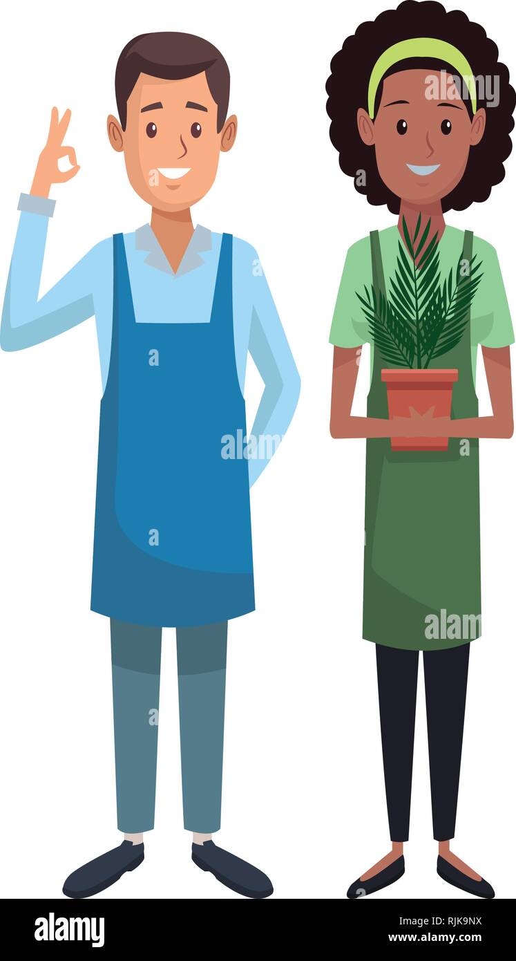 labor day couple cartoon Stock Vector Image & Art - Alamy