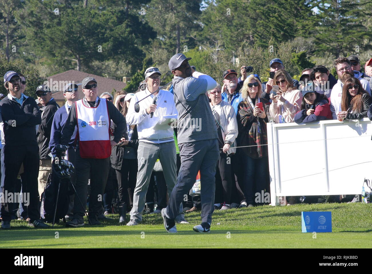 Pebble Beach Beach Golf Links, CA, USA. 6th Feb, 2019. Alfonso Ribeiro ...
