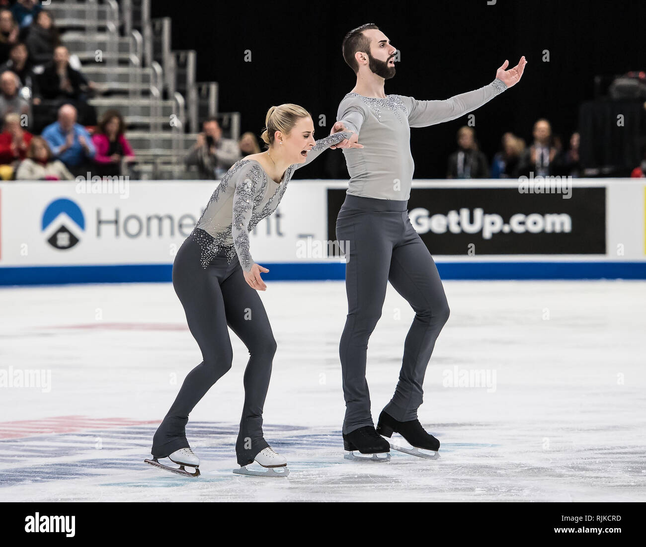 Detroit, Michigan, USA. 4th Feb, 2019. ASHLEY CAIN and TIMOTHY LEDUC ...