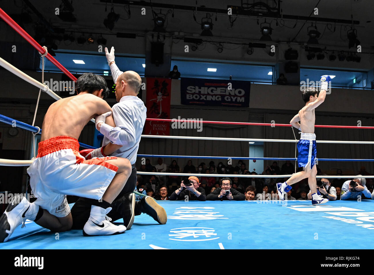Tokyo, Japan. 6th Feb, 2019. (L-R) Yusuke Seshimo (JPN), Koji Tanaka ...