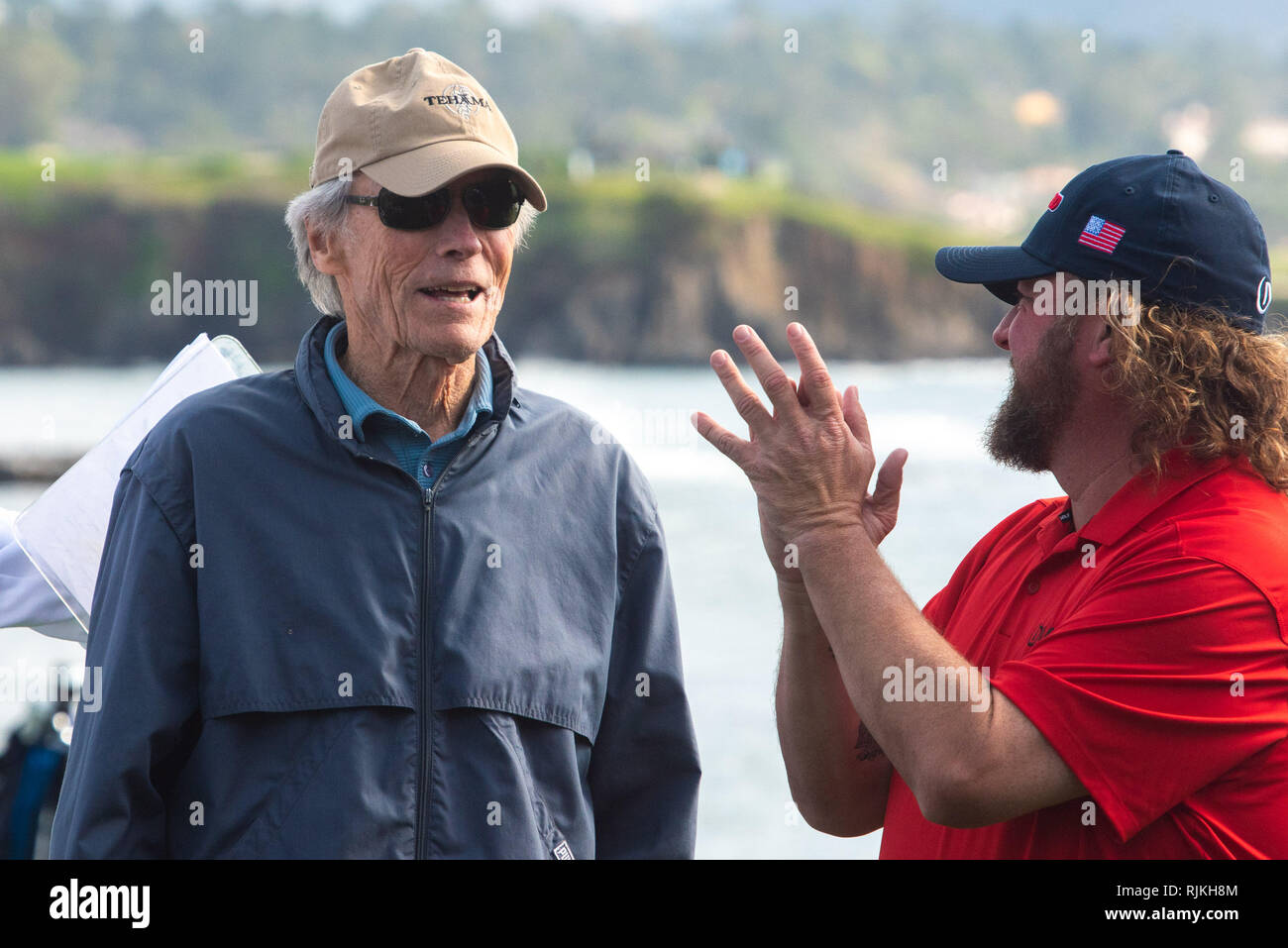 PEBBLE BEACH, CALIFORNIA - FEBRUARY 06: Colt Ford, Clint Eastwood seen ...