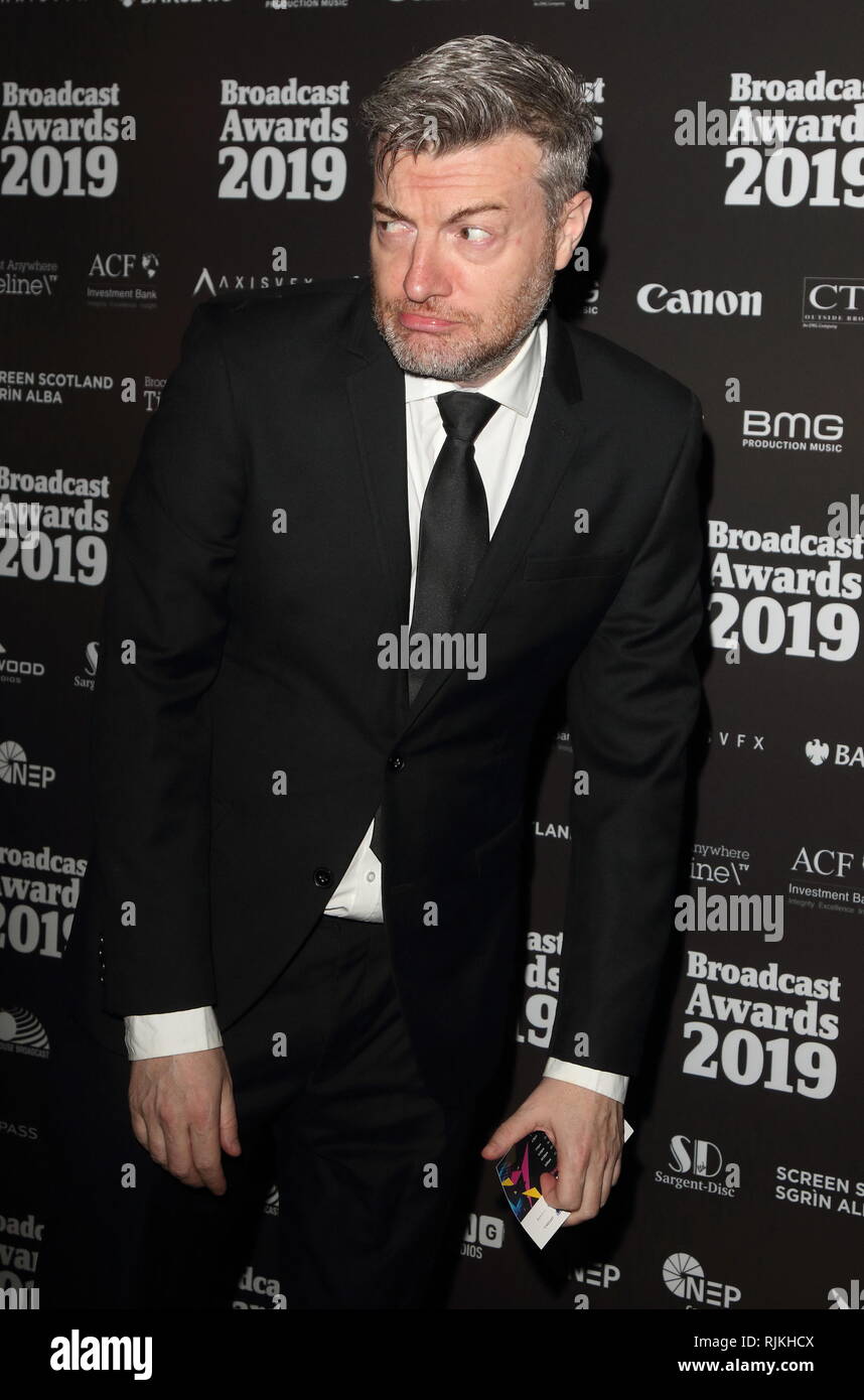 London, UK. 6th Feb, 2019. Charlie Brooker seen at The Broadcast Awards ...