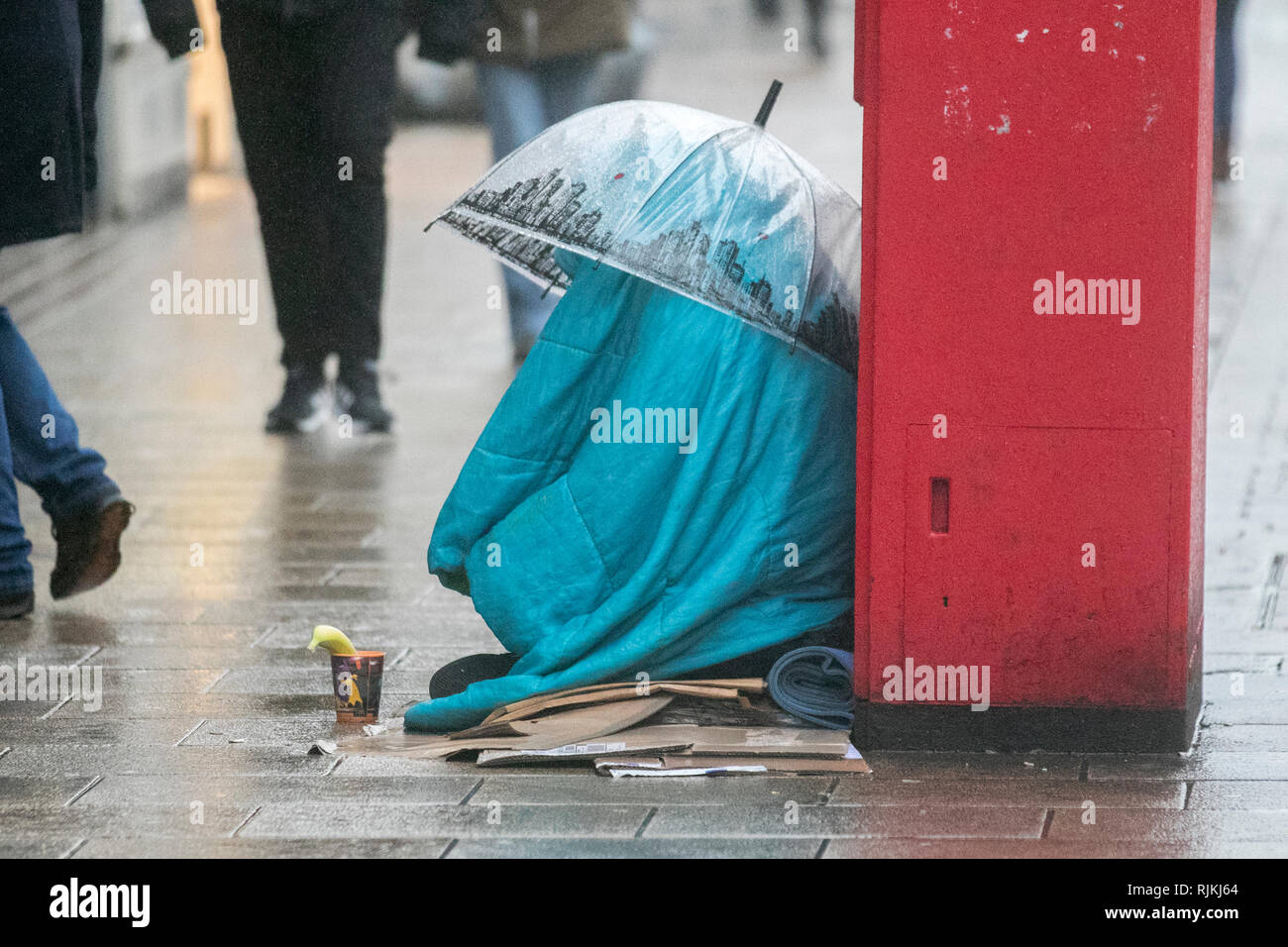Homeless Tramp Vagrant Sleeping Rough High Resolution Stock Photography ...