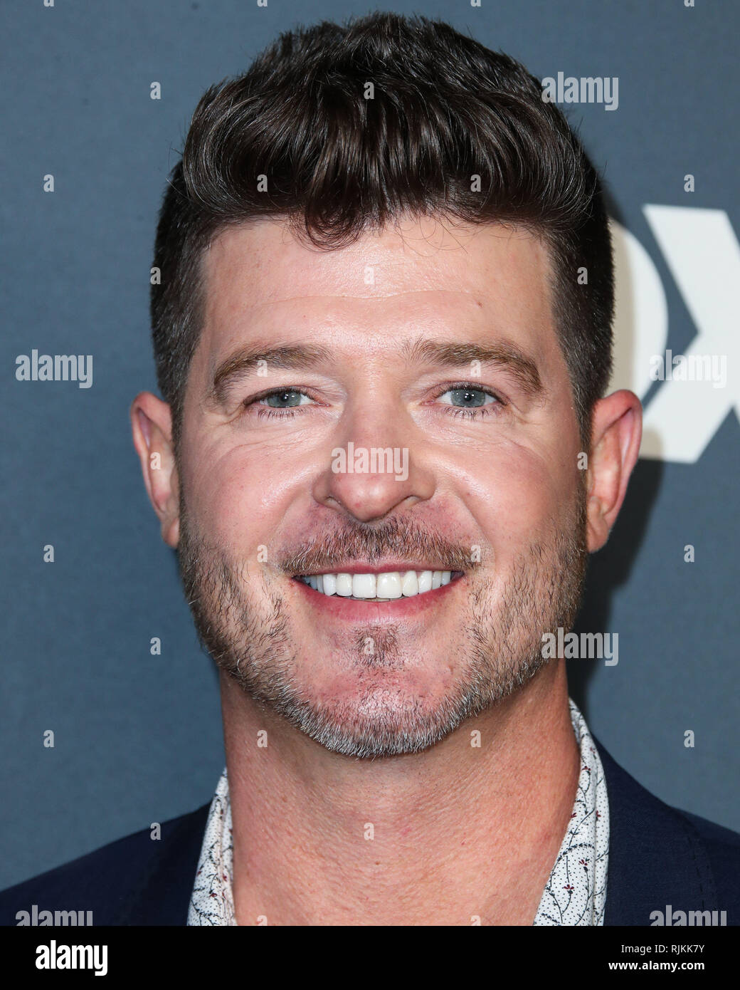 PASADENA, LOS ANGELES, CA, USA - FEBRUARY 06: Singer Robin Thicke ...