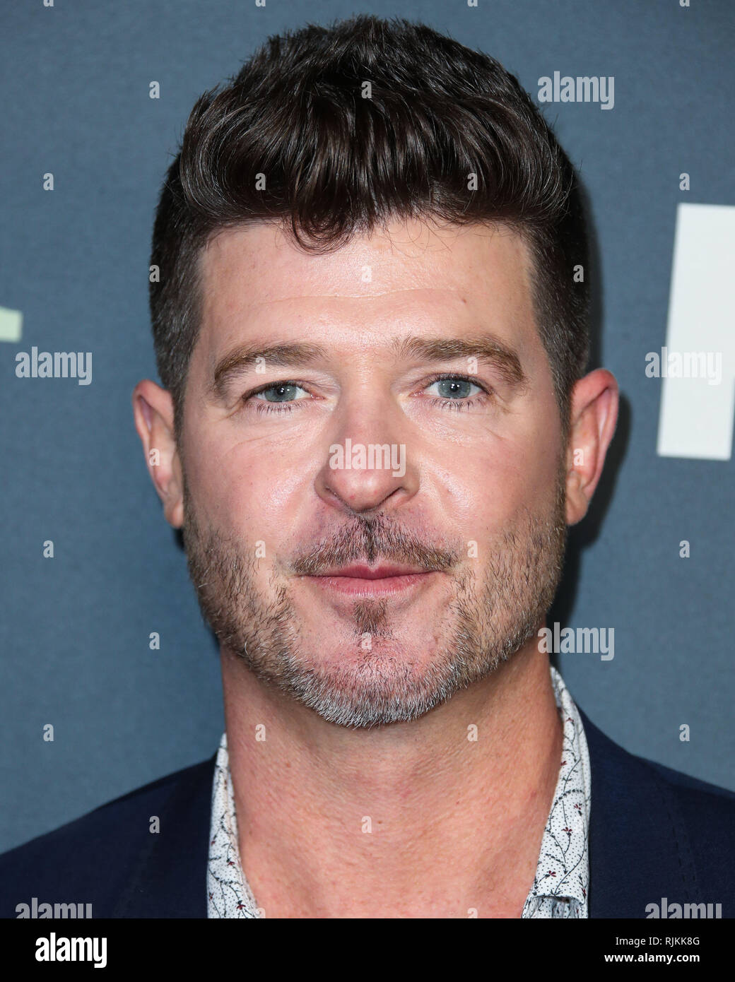 PASADENA, LOS ANGELES, CA, USA - FEBRUARY 06: Singer Robin Thicke ...