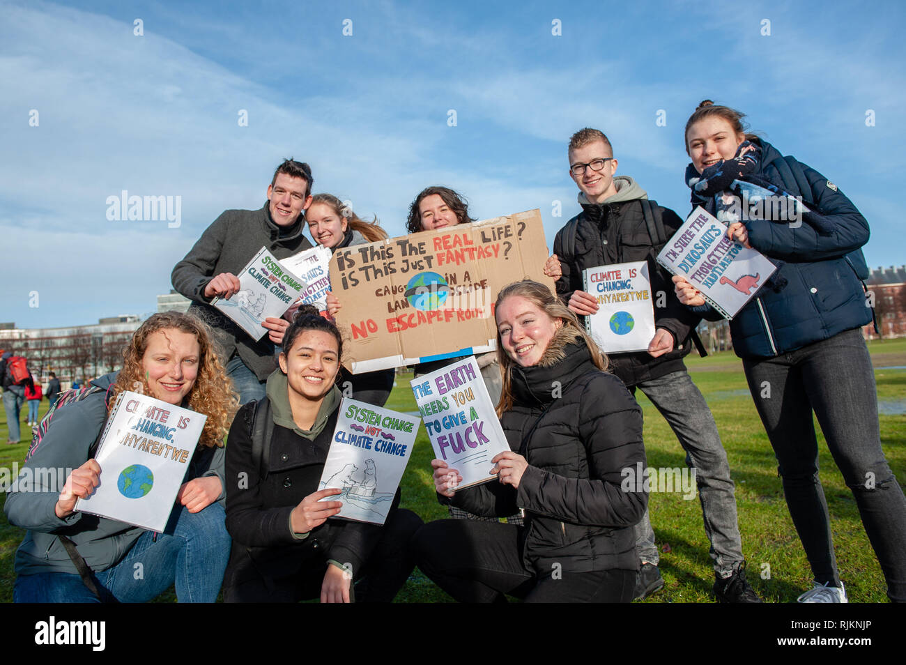 The Hague, South Holland, Netherlands. 7th Feb, 2019. Dutch students ...