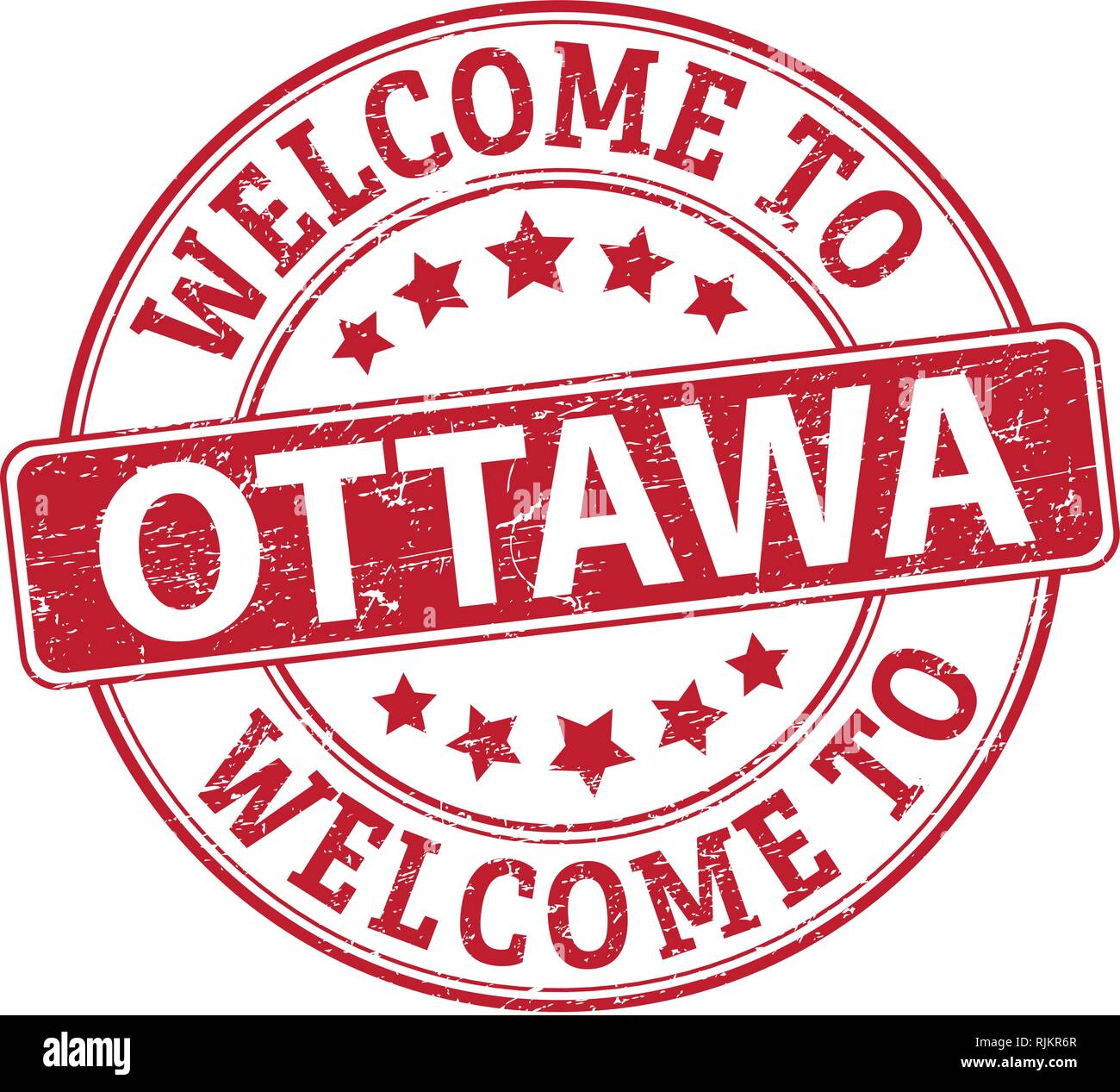 Welcome canada stamp Stock Vector Images - Alamy