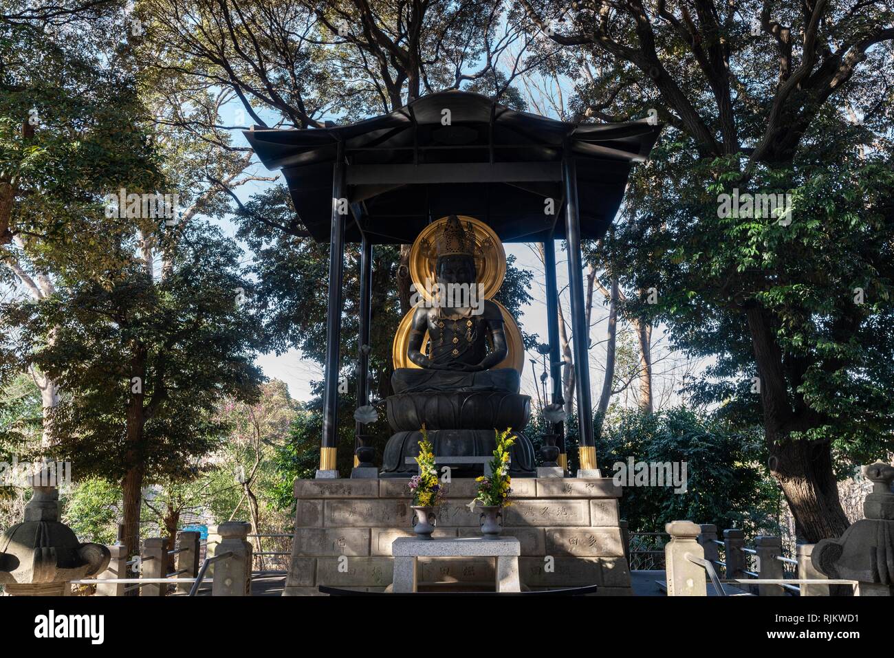 Sitting Vairocana, Ryusenji temple known as Meguro Fudo, Meguro-Ku ...