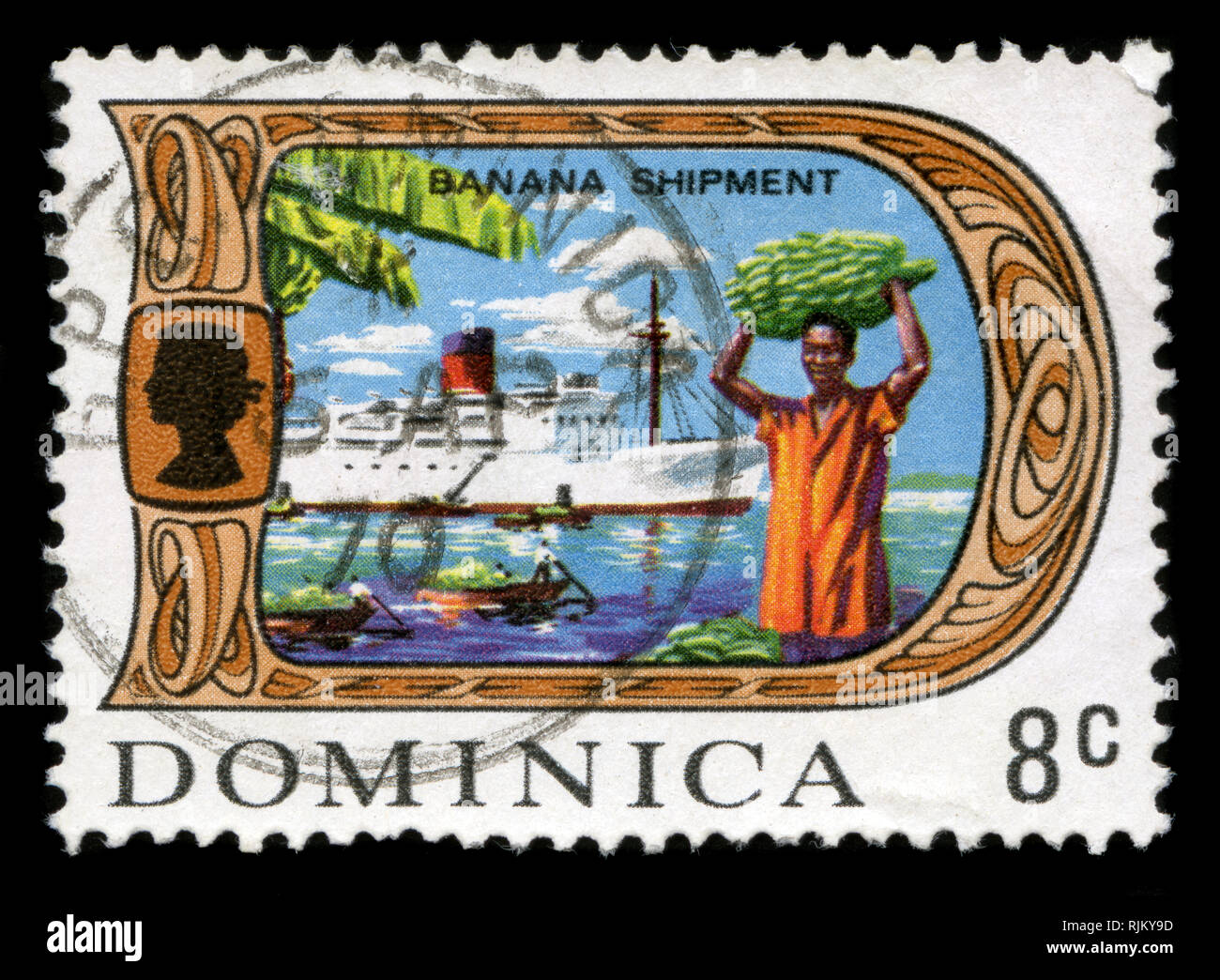 Postage stamp from Dominica in the Seal of the colony series issued in ...