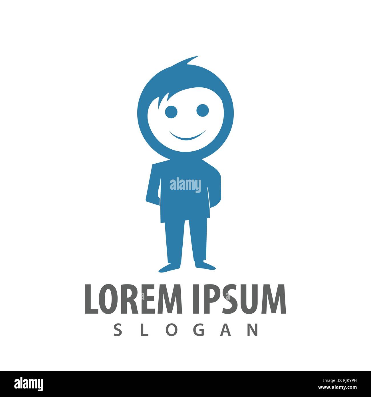 standing person smiling logo concept design. Symbol graphic template ...