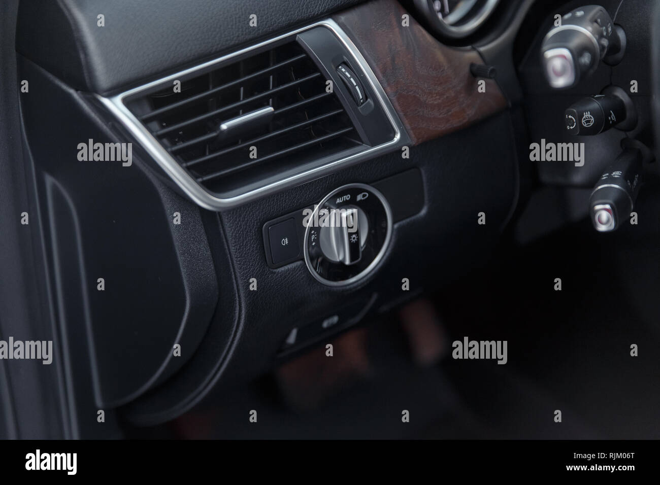 Simple yet stylish and balanced interior of a modern car Stock Photo ...
