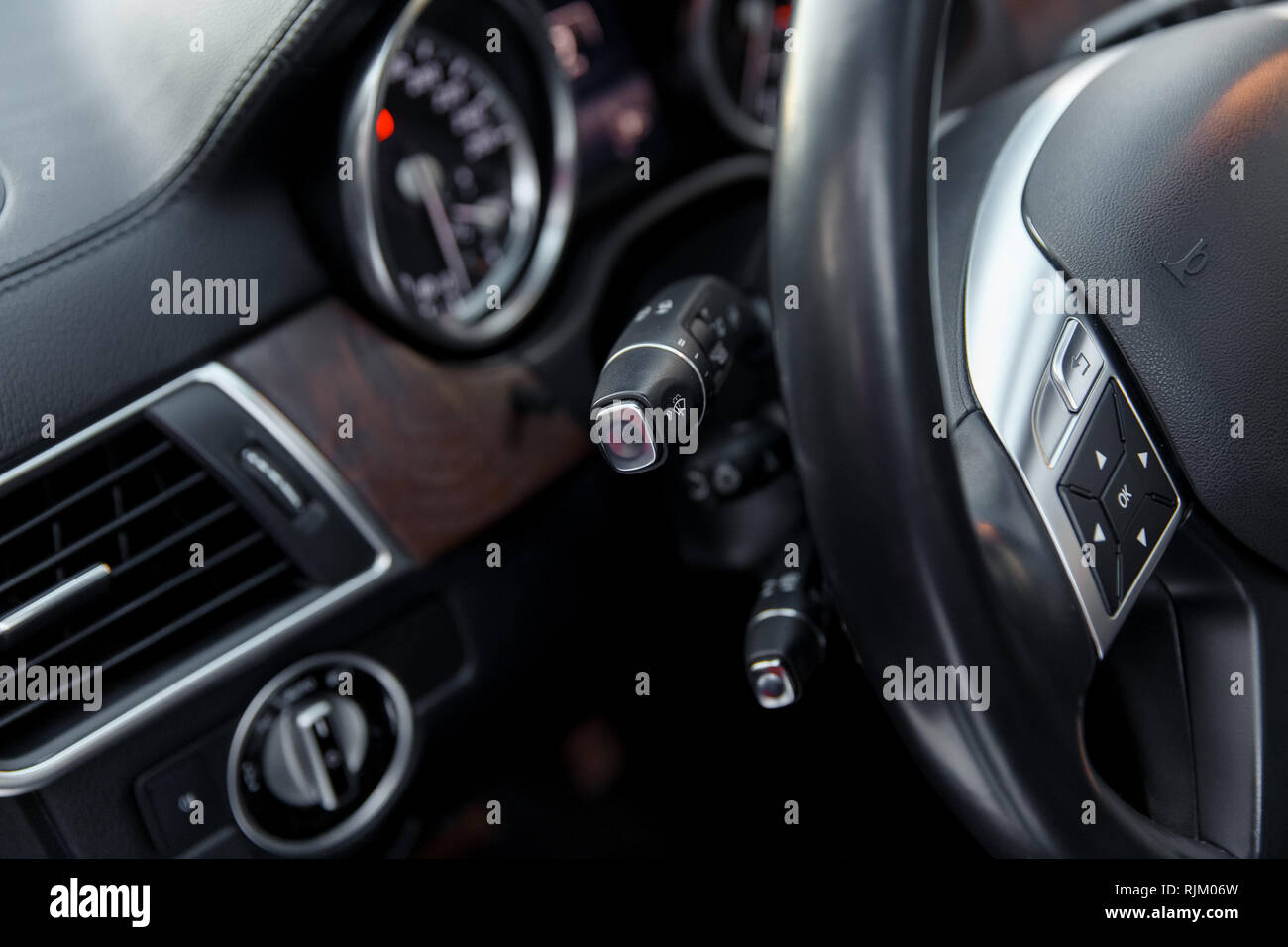 Simple yet stylish and balanced interior of a modern car Stock Photo ...