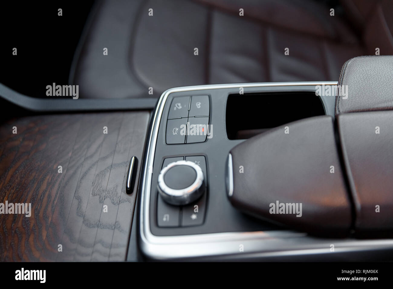Simple yet stylish and balanced interior of a modern car Stock Photo ...