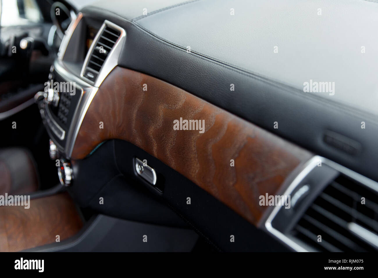 Simple yet stylish and balanced interior of a modern car Stock Photo ...