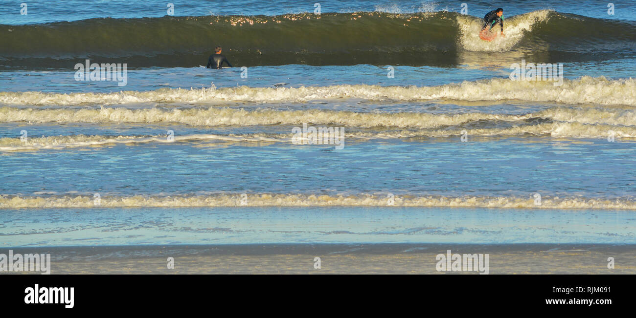Surfers in the Atlantic, Jacksonville Beach, Duval County, Florida ...