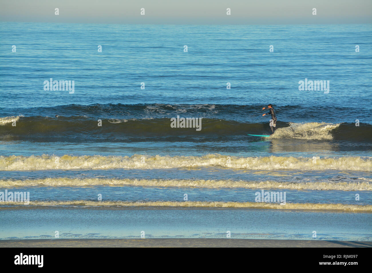 Surfers in the Atlantic, Jacksonville Beach, Duval County, Florida ...