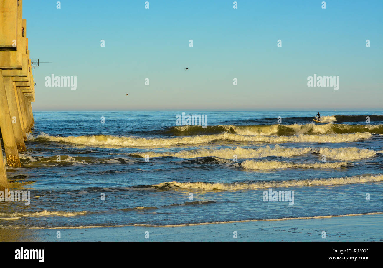 The Jacksonville Beach Pier on the Atlantic, Duval County, Florida ...