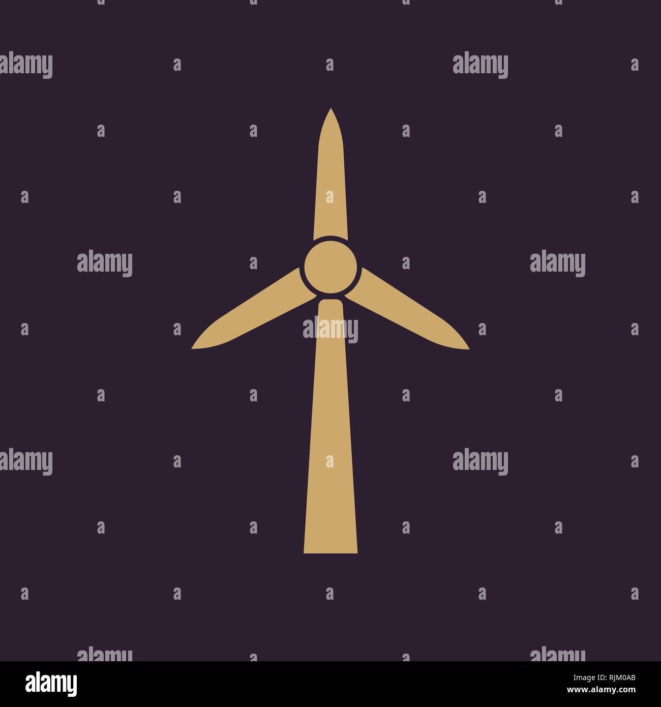 Windmill icon. Power and renewable, generator, ecology symbol. Flat ...