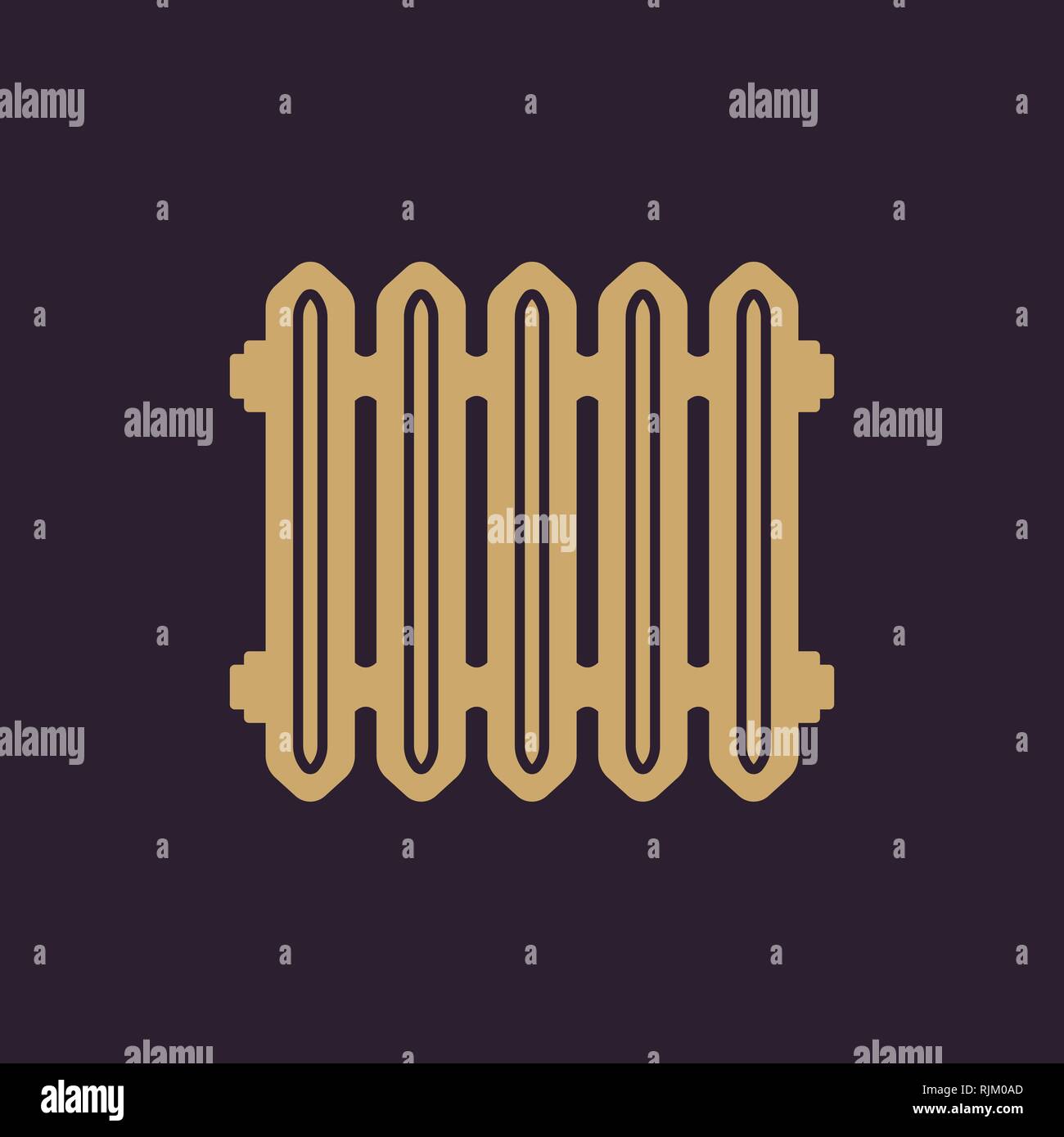 Radiator icon. Heater and heating, heat symbol. Flat design. Stock ...
