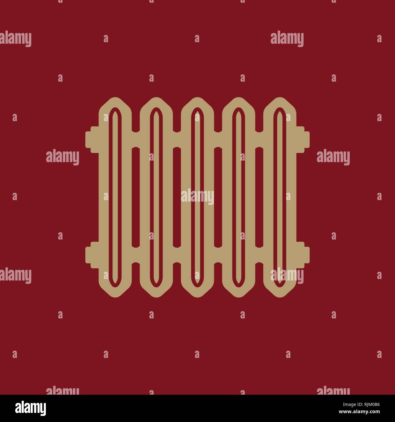 Radiator icon. Heater and heating, heat symbol. Flat design. Stock ...