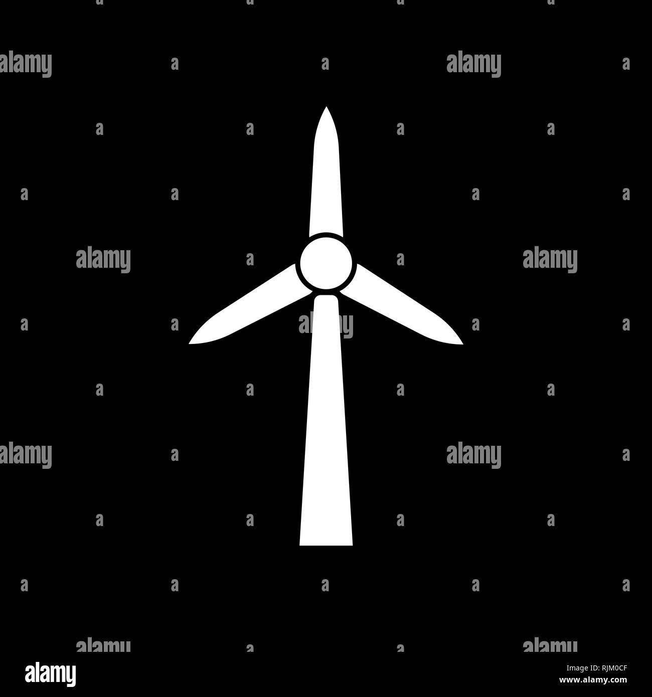 Windmill icon. Power and renewable, generator, ecology symbol. Flat ...
