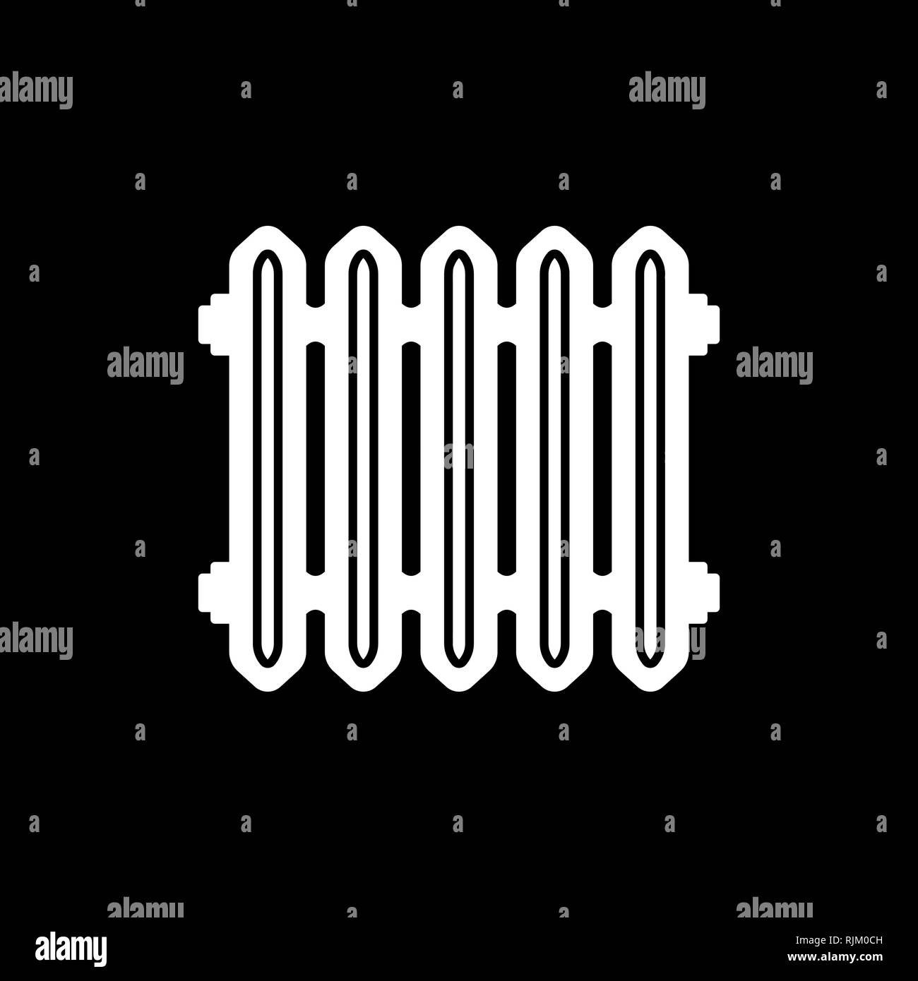 Radiator icon. Heater and heating, heat symbol. Flat design. Stock ...