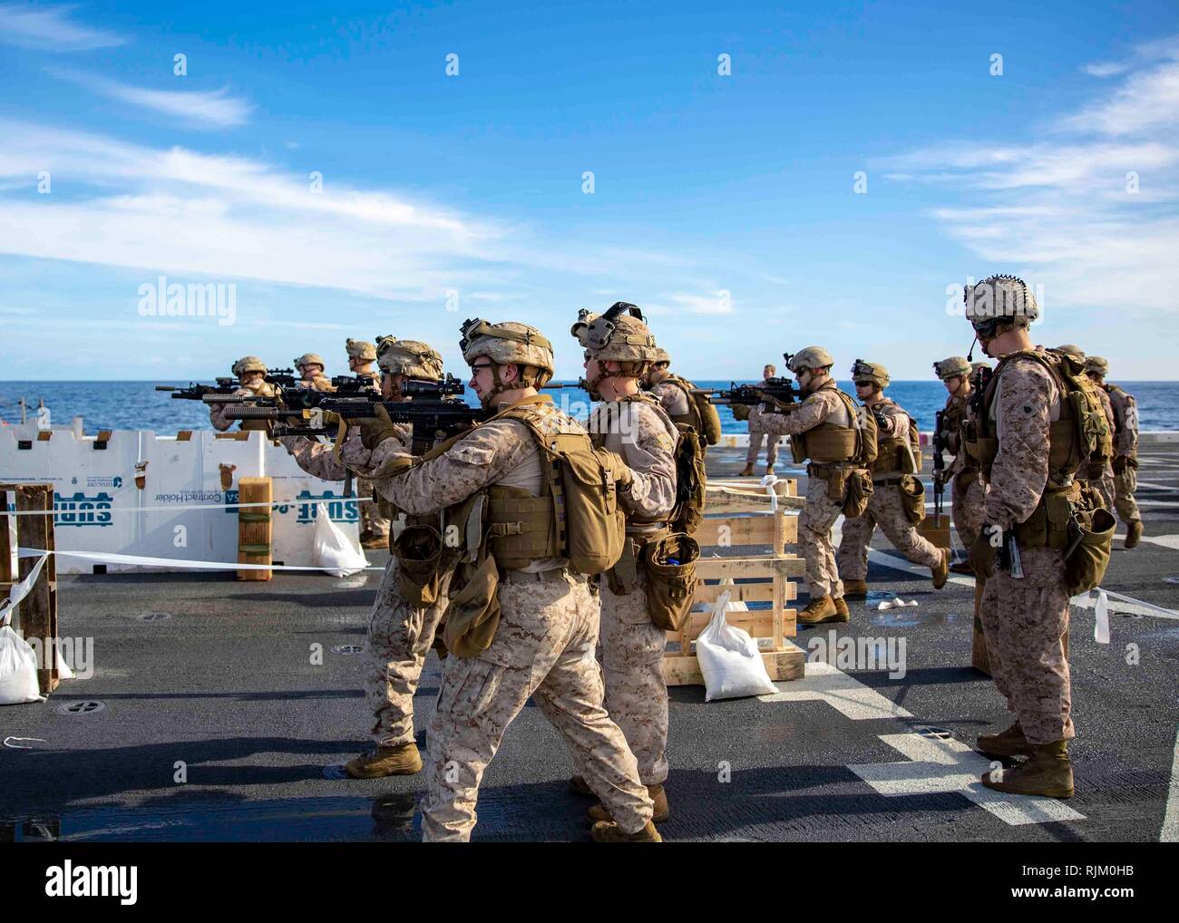 MEDITERRANEAN SEA, Jan. 31, 2019 - U.S. Marines with the 22nd Marine ...