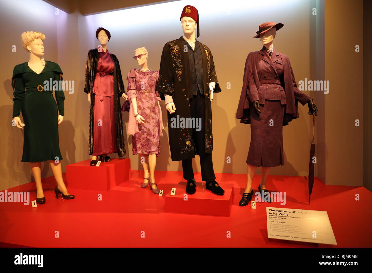 Los Angeles, CA / USA - 2/5/2019: Costumes from 2019 Oscar-nominated ...