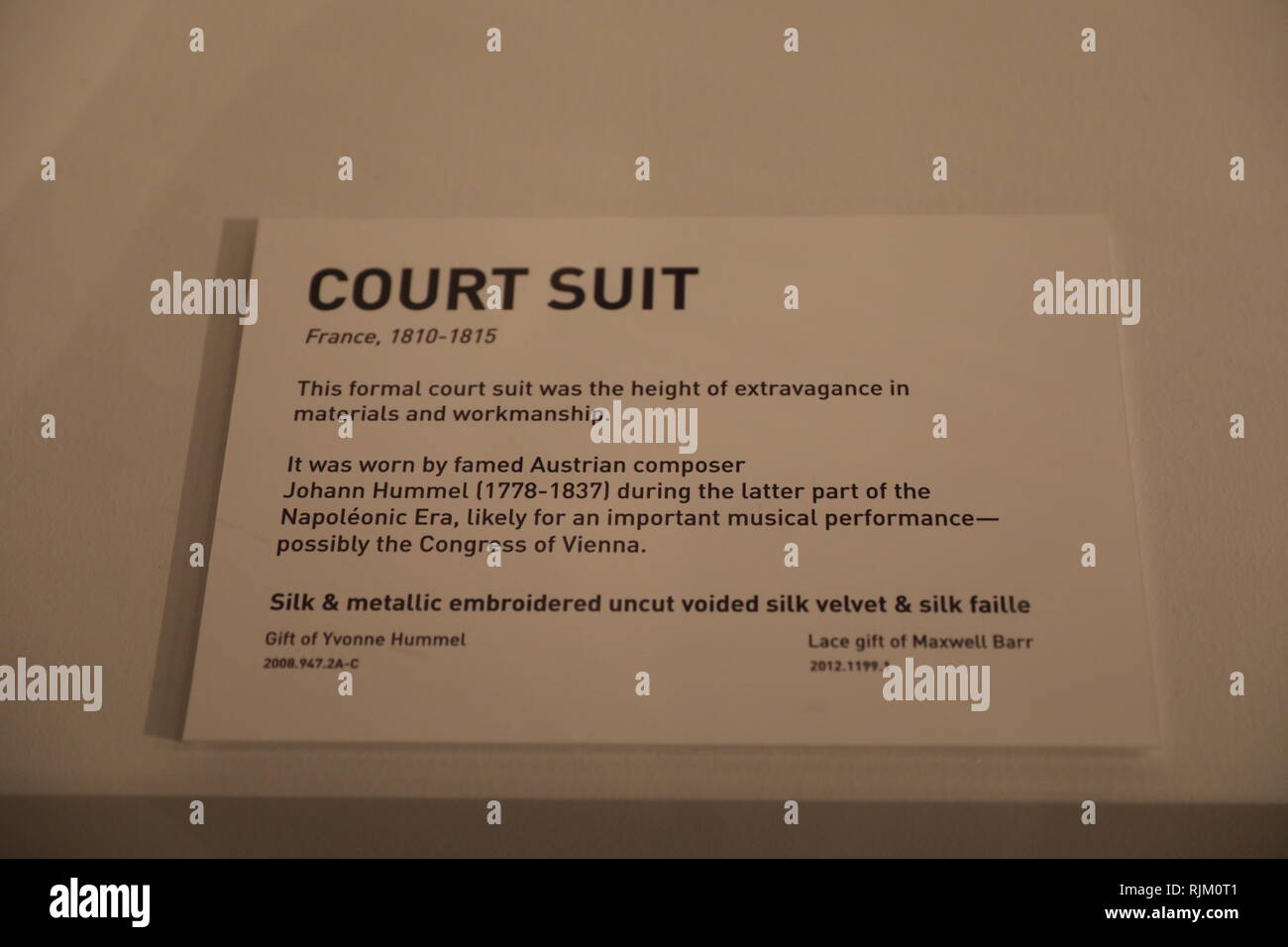 Los Angeles, CA / USA - 2/5/2019: Costumes from 2019 Oscar-nominated ...