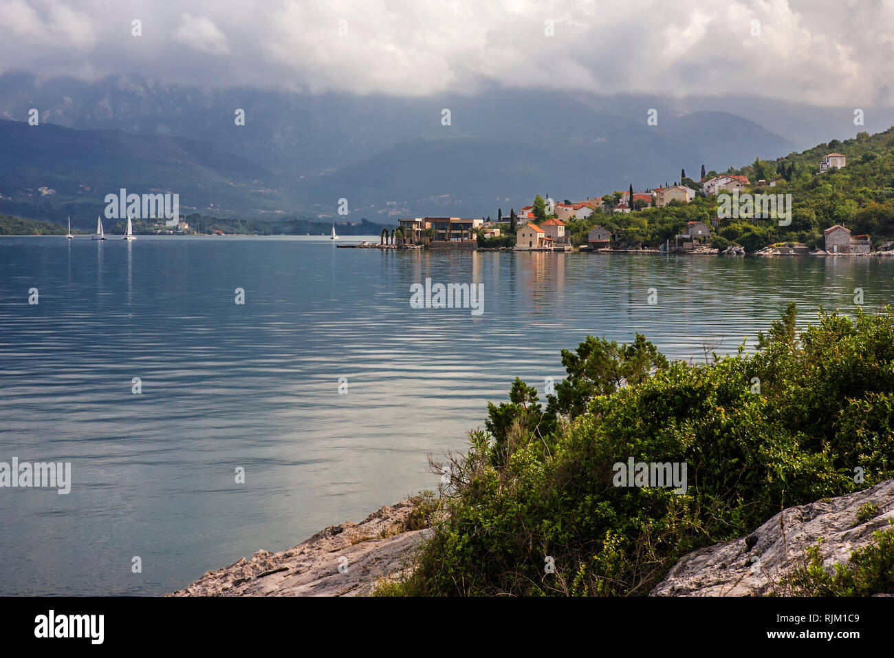 The waterside near the beautiful little hamlet of Bjelila on Boka ...