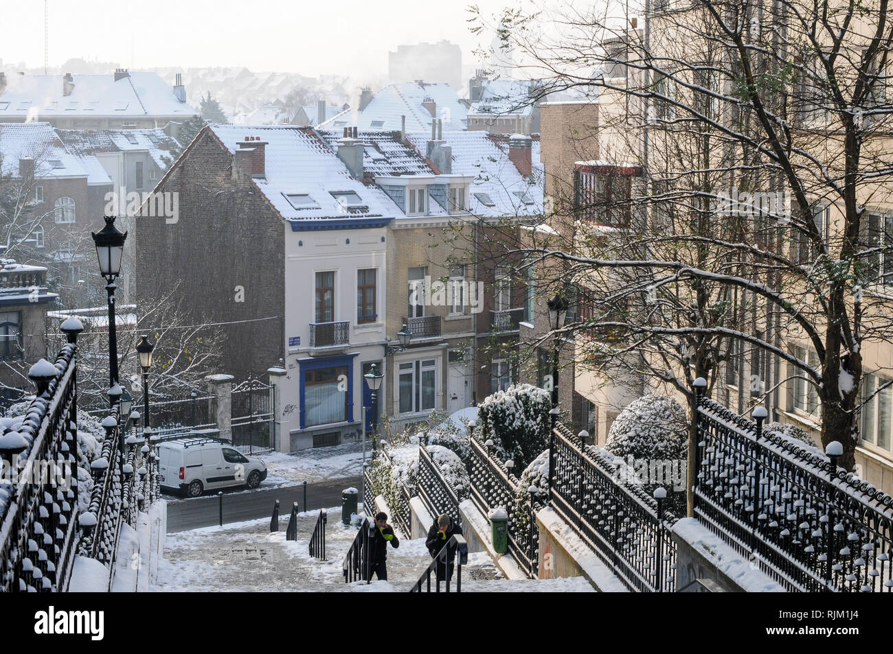 Brussels belgium snow hi-res stock photography and images - Alamy