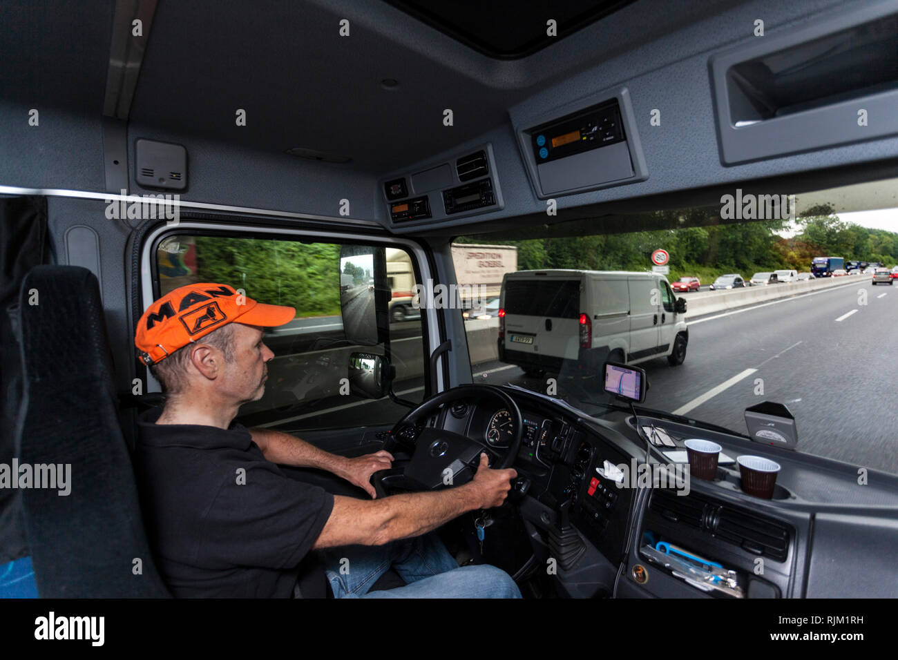 Lorry driver cab hi-res stock photography and images - Alamy